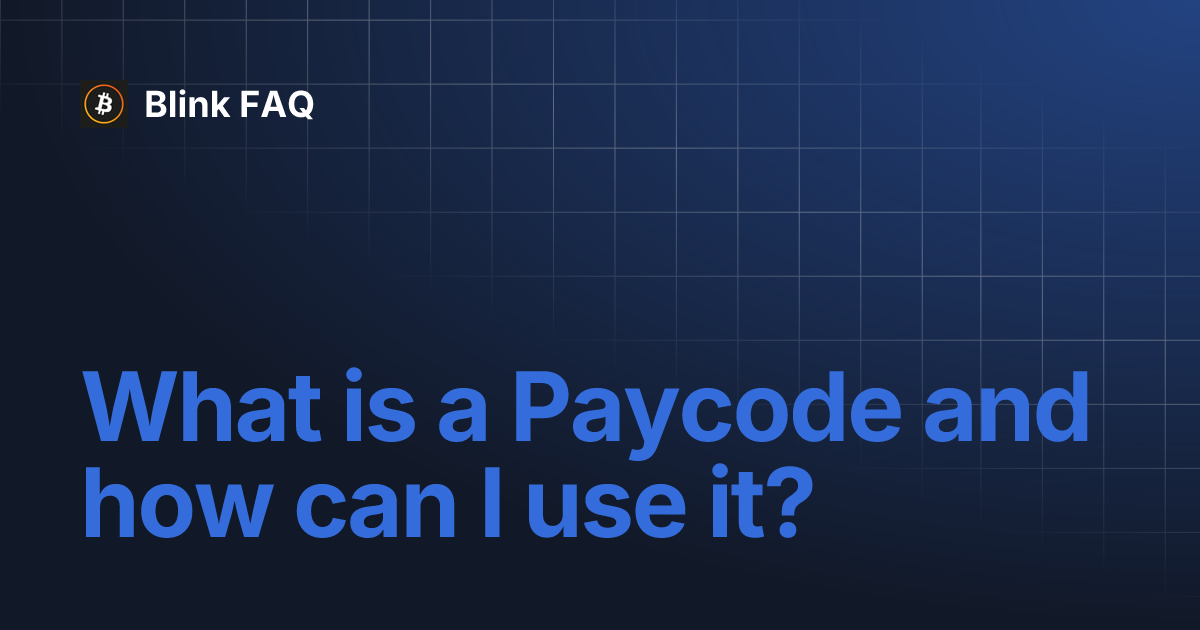 What is a Paycode and how can I use it? | Blink FAQ